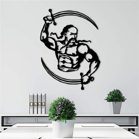 Декоративне панно з дерева Woodyard настінний декор для дому Козак з шаблями картина лофт 50x38