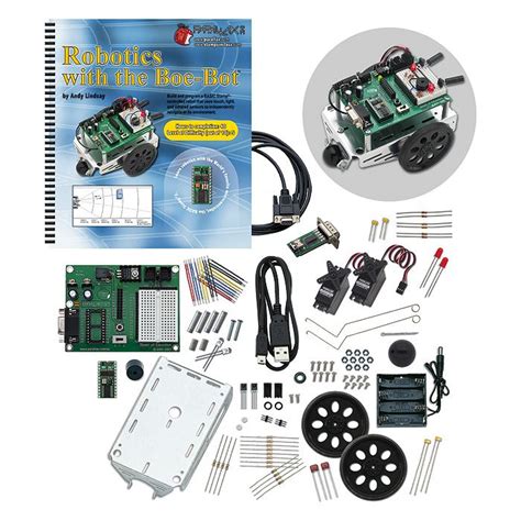 Parallax Boe Bot Robot Kit Serial With Usb Adapter And Cable 28132 Pololu 1602 Core