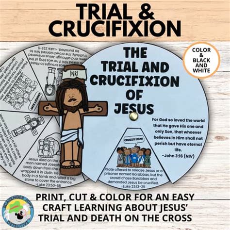 Jesus Trial And Crucifixion Good Friday Holy Week Bible Wheel Lesson Craft