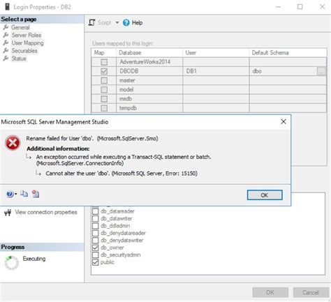 Sql Server Fix Msg 15150 Cannot Alter The User Dbo Sql