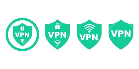 Ícones De Vetor Plano De Escudo Vpn Bloqueie Com ícones Vpn Em Fundo