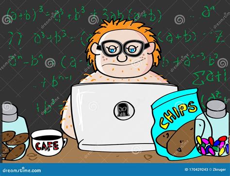 Funny Nerd Geek Cartoon Stock Vector Illustration Of Funny 170429243