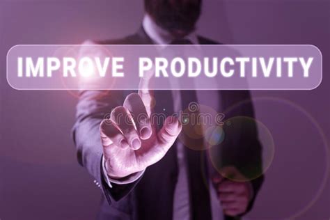 Writing Displaying Text Improve Productivity Word Written On Enhance