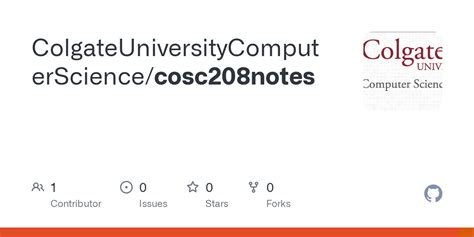 GitHub ColgateUniversityComputerScience Cosc Notes