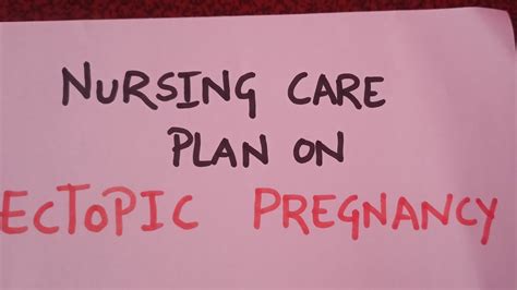 NCP On Ectopic Pregnancy Obg Nursing Care Plan On Ectopic Pregnancy