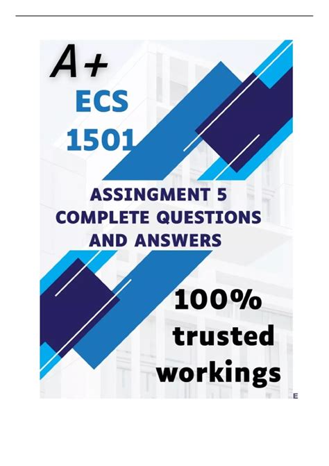ecs1501 assignment 5 complete answers 2024 654552 due 22 july