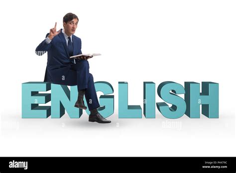 Businessman In English Language Training Concept Stock Photo Alamy