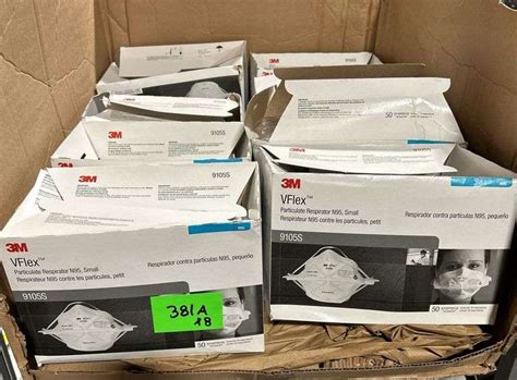 8 50 Packs 3m Vflex Respirator N95 Small 9105s Metzger Property