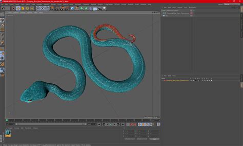 Creeping Blue Viper Trimeresurus D Model Ds Blend C D Fbx Max Ma Lxo Obj Gltf