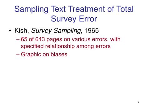Ppt Total Survey Error Past Present And Future Powerpoint
