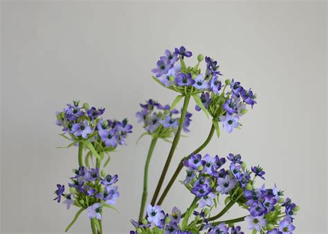 24 5 Artificial Purple Blossom Srping Summer Branch With Buds Fake Tiny Lilies Diy Floral