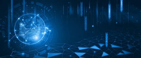 互联网大数据ai科技感蓝色展板背景 花瓣网