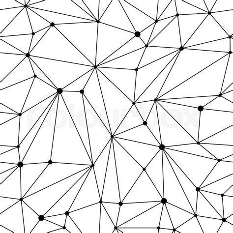 Black And White Geometric Mesh Seamless Pattern Stock Vector Colourbox
