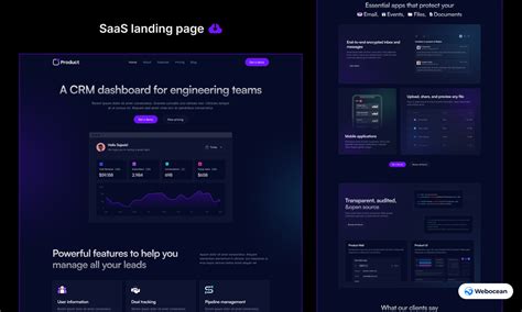 Premium SaaS landing page | Figma