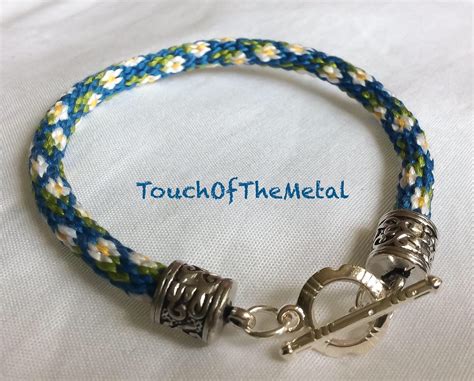 Daisy Kumihimo Bracelet Metal Jewelry Kumihimo Bracelets Kumihimo