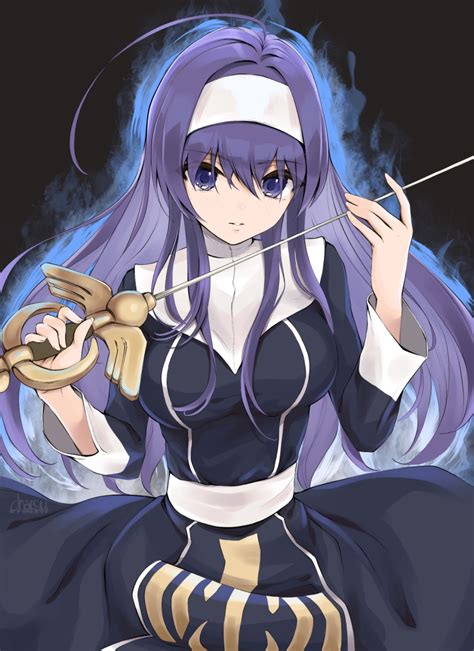 Safebooru 1girl Ahoge Aura Black Dress Blue Eyes Blue Hair Breasts