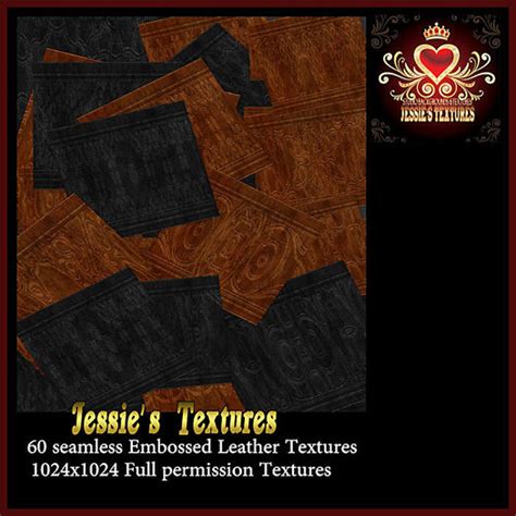 Second Life Marketplace Embossed Leather Textures