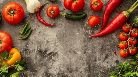Premium Photo Different Tasty Vegetables On Rough Background