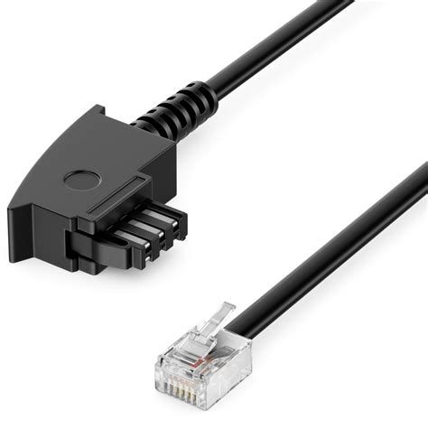 DeleyCON Telefonkabel TAE F Stecker Auf RJ Stecker P C Flachkabel Modem Router