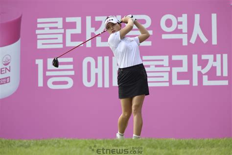 [포토]허다빈 안정된 자세로 티샷 전자신문