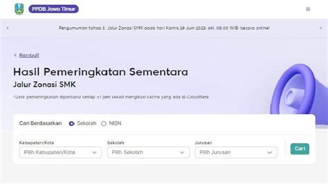 Cara Cek Pengumuman Ppdb Jatim Tahap 3 Link Diumumkan
