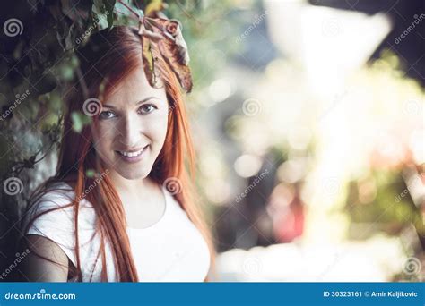 Portrait Of Red Head Woman Stock Image Image Of Young 30323161