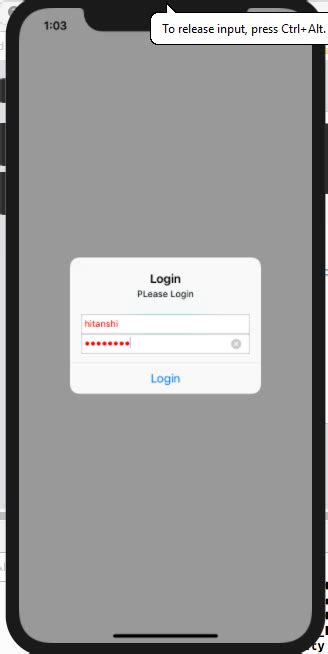 Input Alert In Objective C