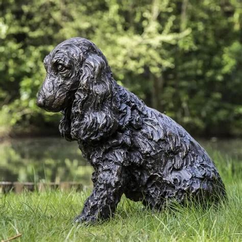 Bronze Cocker Spaniel Statue For Sale Seventreesculpture