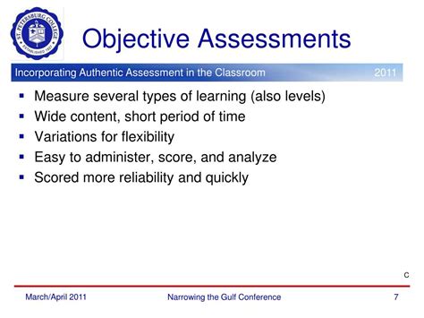 Ppt Incorporating Authentic Assessment In The Classroom Powerpoint