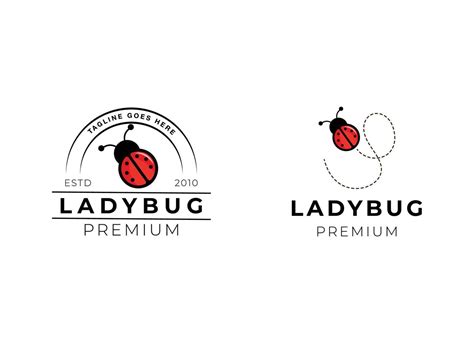 Simple Ladybug Logo Design Inspiration 20709039 Vector Art At Vecteezy