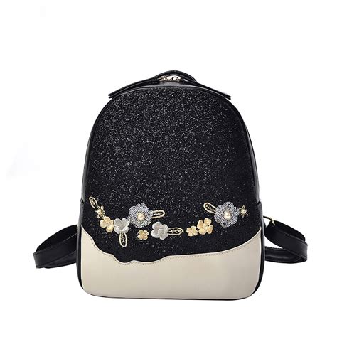 Glitter Backpack Women Sequins Knapsack Teenage Gi Grandado