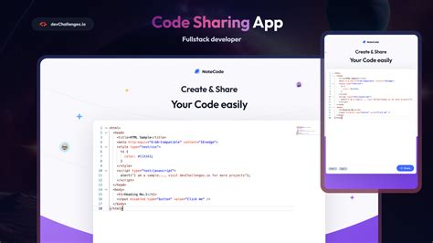 Code Sharing App Notecode Full Stack Project Devchallenges