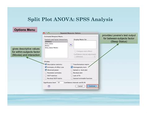 Split Plot Anova Slide Pdf
