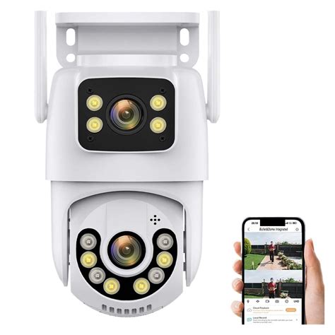 Security Camera， 8mp 4k Ptz Camera Dual Lens Ai Tracking Security Protection Surveillance
