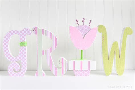 Wood Creations Grow Word Set Tutorial By Love Grows Wild