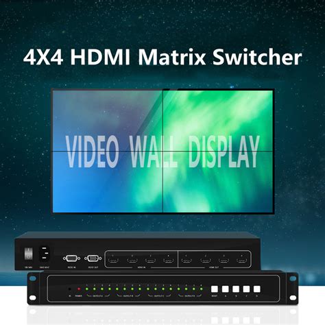 4X4 Matrix Switch HDMI Fixed Audio Matrix Switcher Video Wall Matrix Switchers Commercial