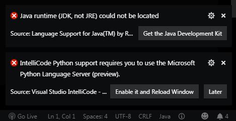 Java JDK And JRE Can Not Be Located Error Splash Issue Microsoft Vscode Java Debug