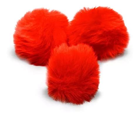 Pompom Pelúcia Vermelho 50 Mm C 50 Unidades Nybc Parcelamento