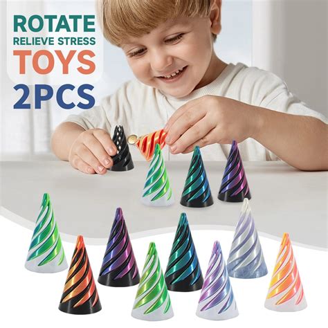 Purjkpu Impossible Cone Spiral Cone Fidget Toy 3d Printed Spiral