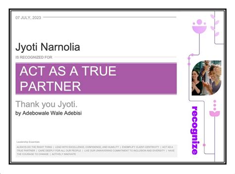Jyoti Narnolia On Linkedin Truepartnership Recognition