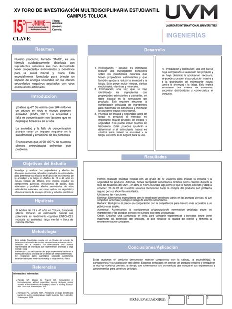 Formato Cartel Lsoa Adjo Pdf Ensayo Clínico Ansiedad