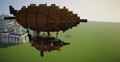 My Steampunk Blimp For A Cozy Afk Spot R Minecraftbuilds