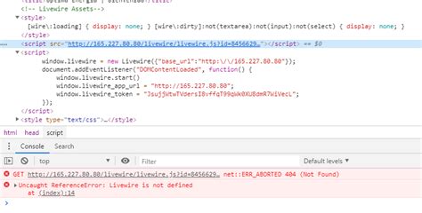 Problem Loading Livewire Js Issue Livewire Livewire Github