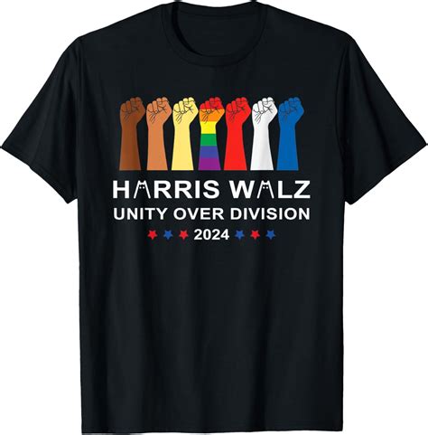Unity Over Division Harris Walz 2024 Election T Shirt