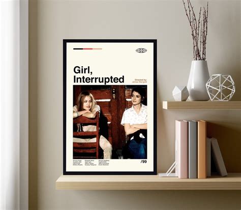Girl Interrupted Poster James Mangold Midcentury Art Minimalist Art