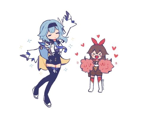 Eula And Amber Genshin Impact Drawn By Chaopiico Danbooru