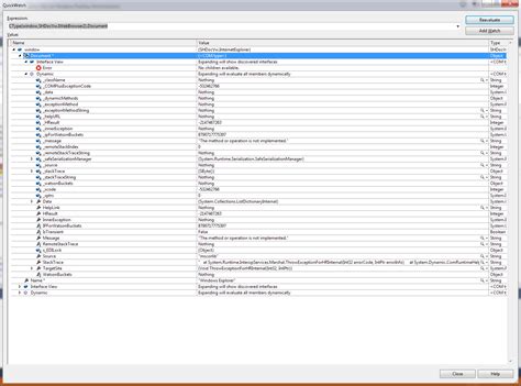Typecast Exception From Shellbrowserwindow Object To