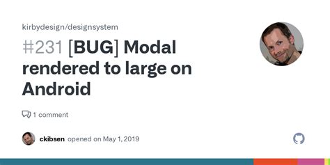 [bug] modal rendered to large on android · issue 231 · kirbydesign