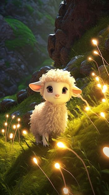 Premium Ai Image Little Goat Escapes From Her Flock In The Forest