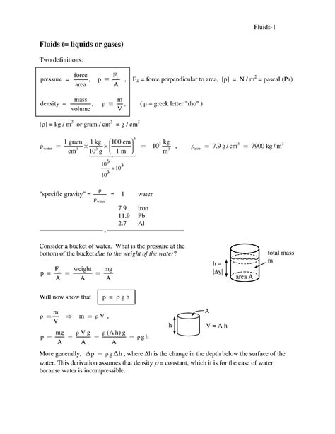 Fluids Lecture Notes Fluids Liquids Or Gases Two Definitions